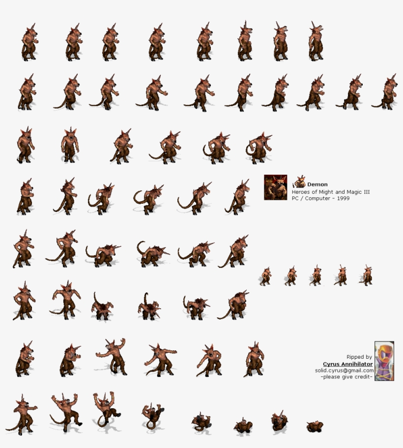 Download Demon - Demon Sprite Sheet Png - HD Transparent PNG - NicePNG.com