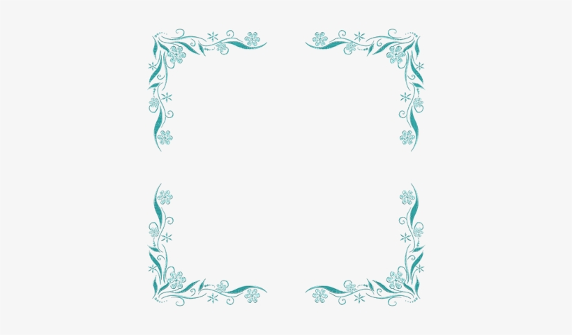 Blue Flower Frame For Free On Mbtskoudsalg Png Border - Bordes Para ...
