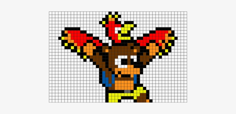 Banjo Kazooie Pixel Art Grid Transparent PNG - 480x317 - Free Download ...