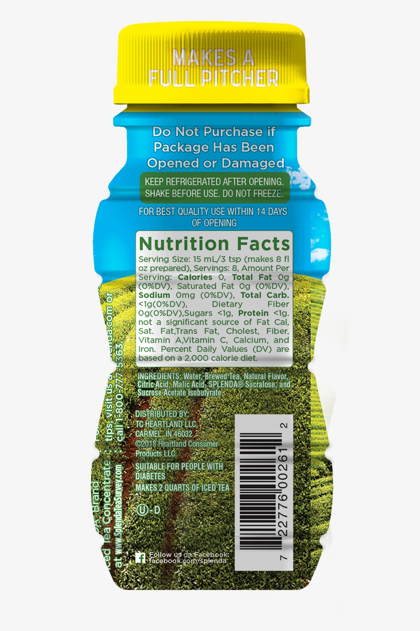 Splenda® Lemon Iced Tea Concentrate - Lemon Transparent PNG - 750x1277 ...
