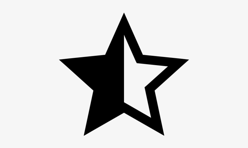 Free Png Black Star Png Images Transparent - Half Star Icon Png ...