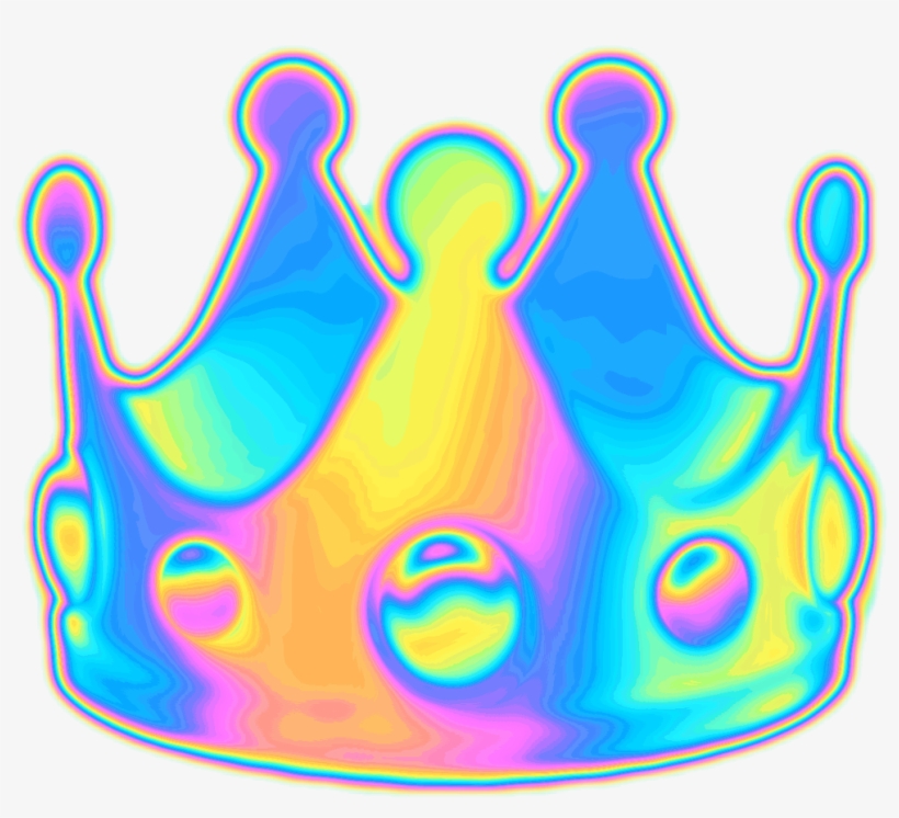 Crown Emoji Holographic Freetoedit - Crown Emoji Transparent PNG ...