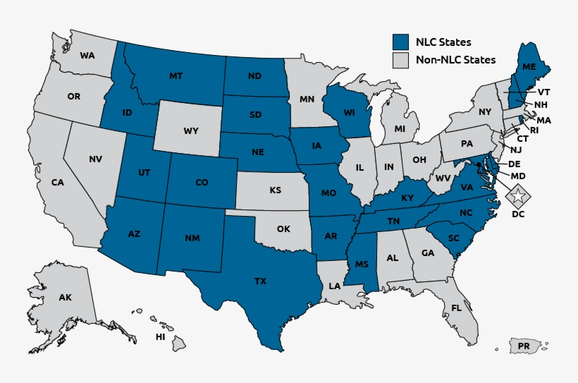 Nursing Certification - Enhanced Nurse Licensure Compact Map ...