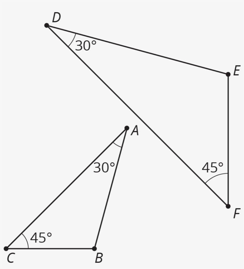 Triangle Abc And Triangle Def Each Have A 30 Degree - Triangle ...