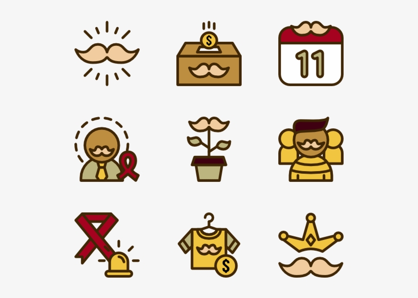 Movember - Icon Transparent PNG - 600x564 - Free Download on NicePNG