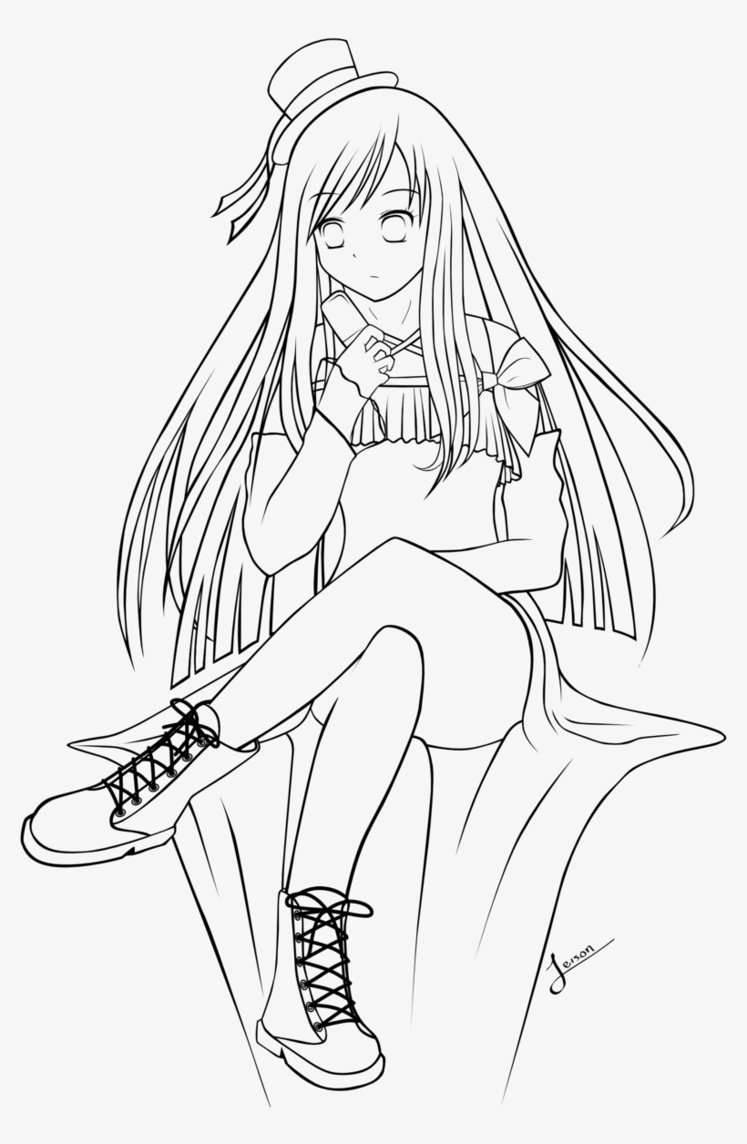Lineart Female - Line Art Transparent PNG - 900x1259 - Free Download on ...
