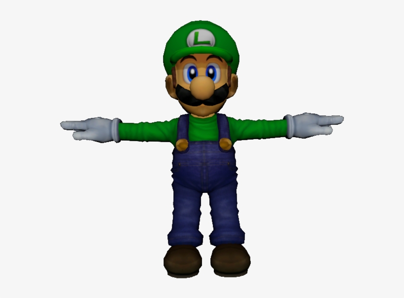 Gamecube Smash Bros Melee Luigi The Models - Melee Luigi T Pose ...