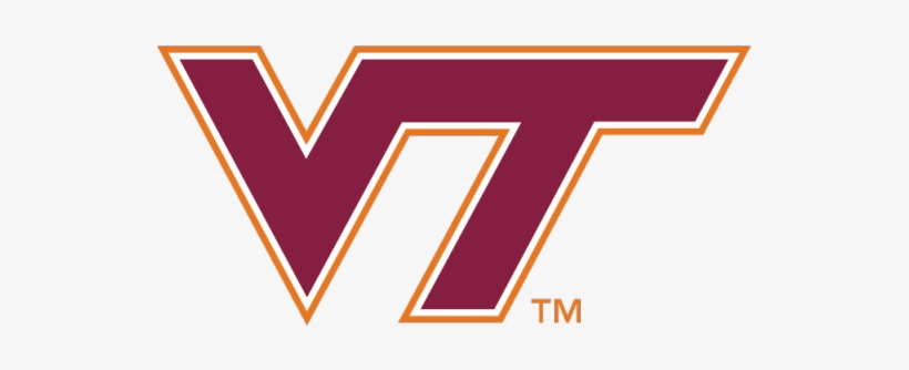 Athletics Vt Logo Two Color On White Bakcground - Virginia Tech Bumper ...