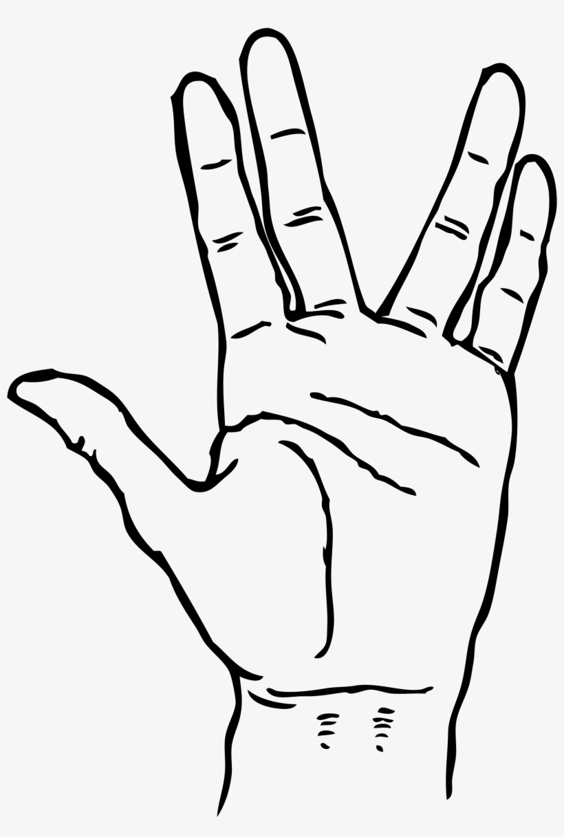 Vulcan Salute - Live Long And Prosper Hand Drawing Transparent PNG ...