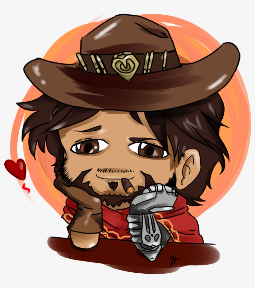 #mccree X Mei Hashtag On Twitter - Chibi Cowboy Transparent PNG ...