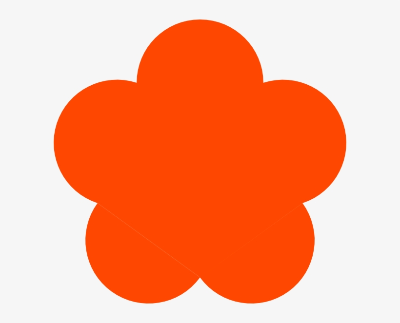 Orange Yellow Flower Clip Art At Clker - Flower Shape Clipart ...