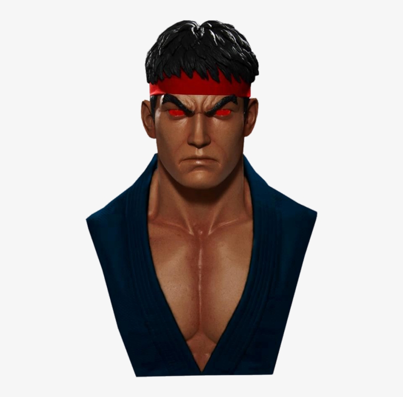 24" Street Fighter Life-size Bust Evil Ryu - Street Fighter Evil Ryu ...