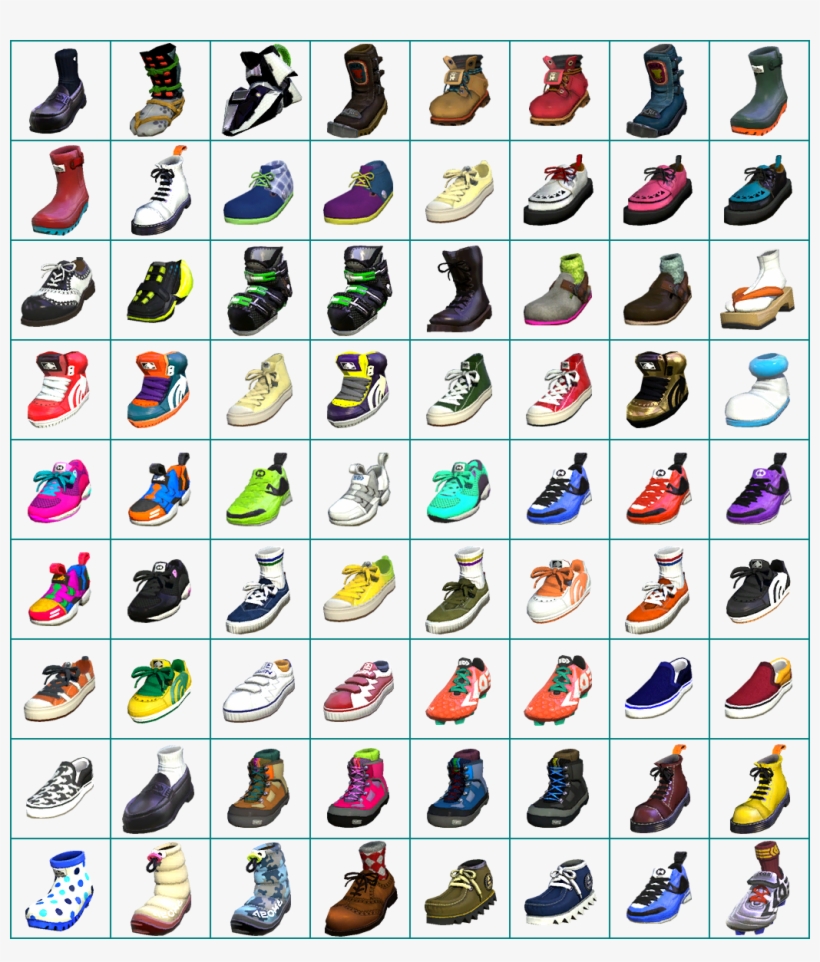 Shoe Icons Video Game Sprites, Game Icon, Wii U, Shoes - Splatoon 2 All ...
