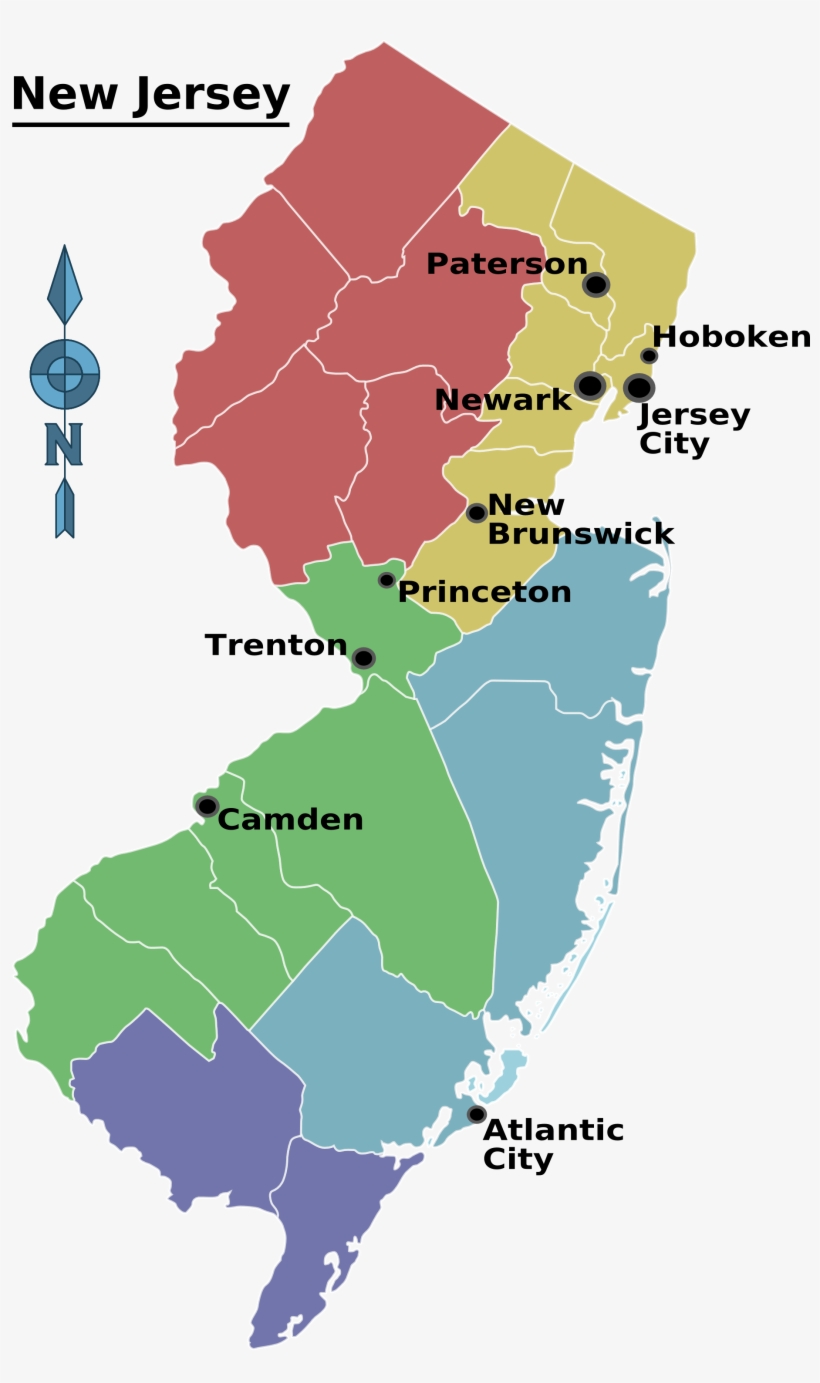 New Jersey Regions Map Transparent PNG - 469x768 - Free Download on NicePNG