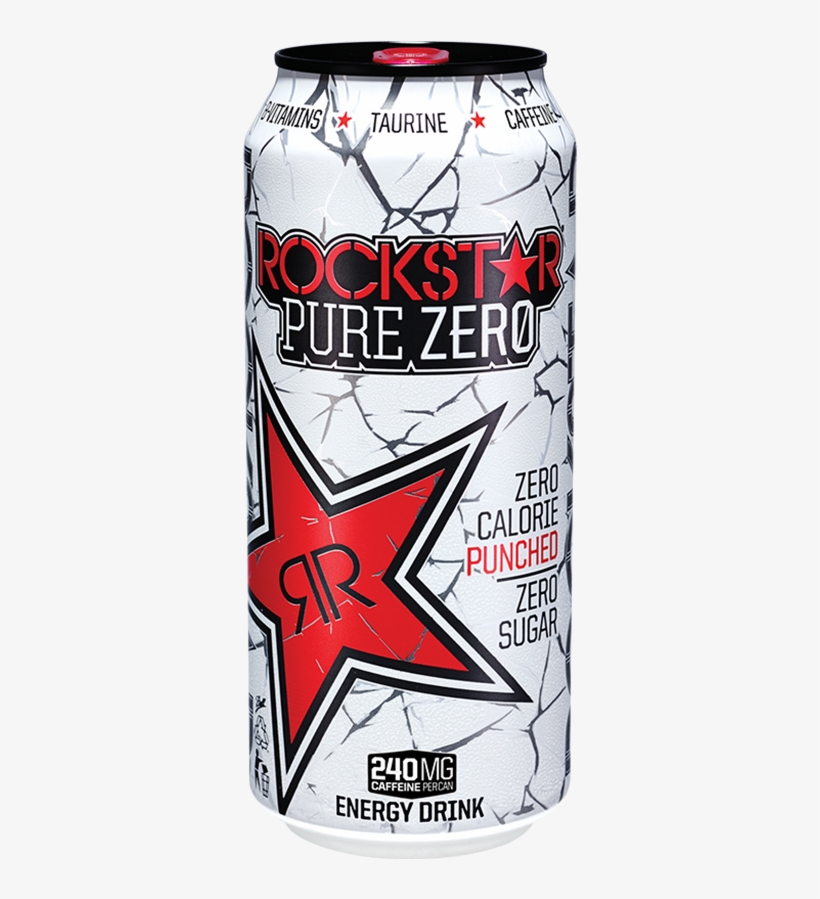Rockstar Pure Zero Silver Ice Energy Drink 16 Oz Cans Transparent PNG ...