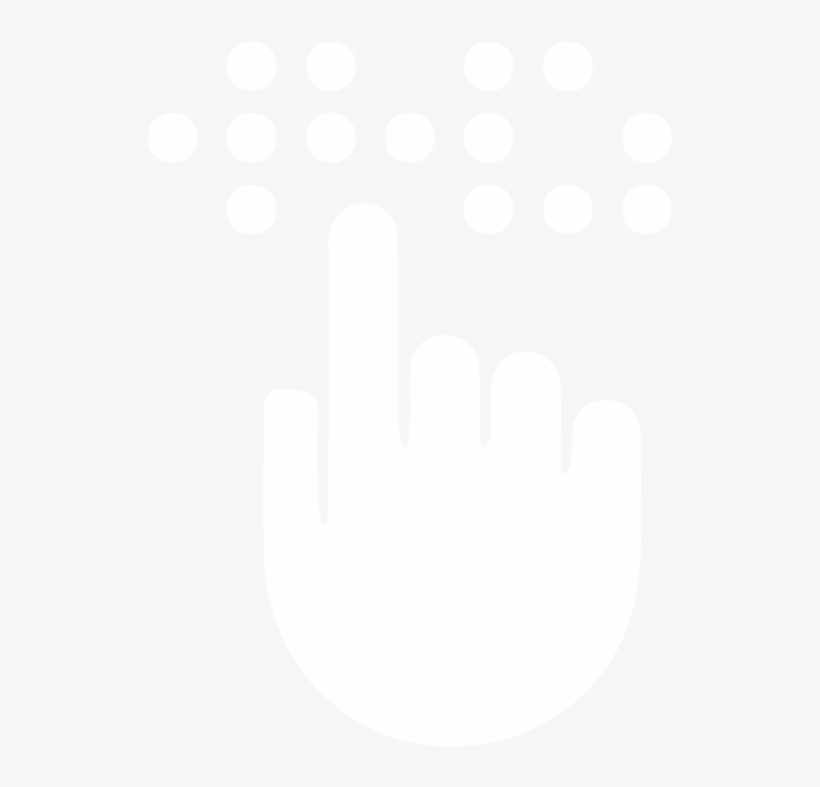 A Graphical Icon Of A Hand Touching Braille - Braille Icon Png ...