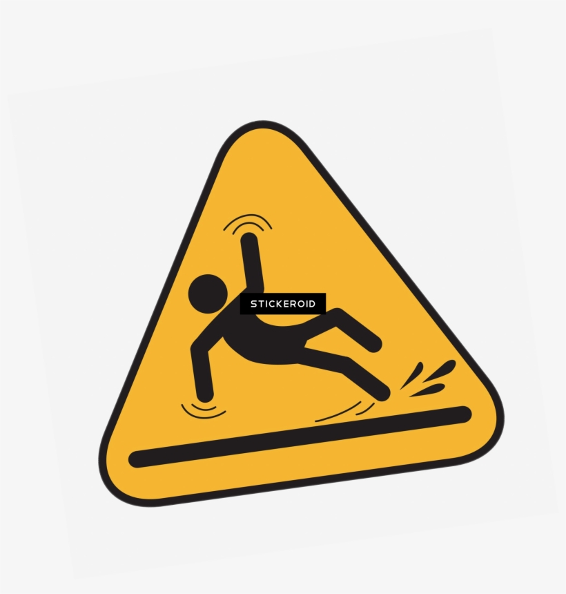 Slip And Fall Hazard Sign - Slip Trip And Fall Transparent PNG ...