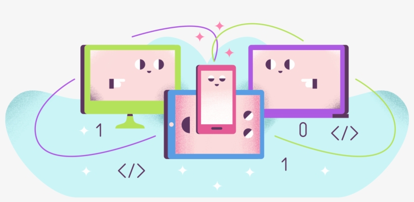 React Nativemobile Developmentpwa - Cartoon Transparent PNG - 2560x1000 ...