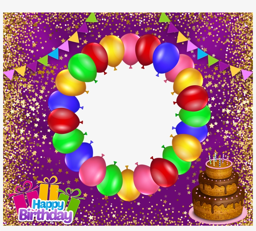 Transparent Happy Birthday Frame Transparent PNG - 5039x4306 - Free ...