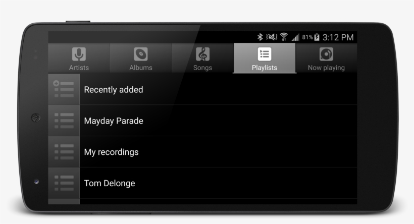 Music Player - Android Studio Player Playlist Transparent PNG ...