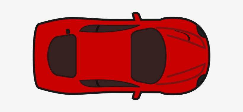 Download Red Top View Clip Art At Clker - Car Clipart Top View - HD ...