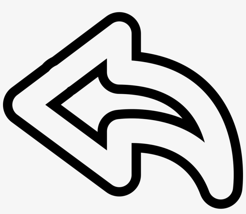 Return Curved Arrow - Return Arrow White Transparent PNG - 980x806 ...