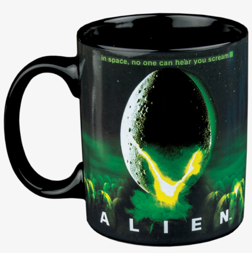 Alien - Alien - Egg Logo Heat Change Mug Transparent PNG - 900x861 ...