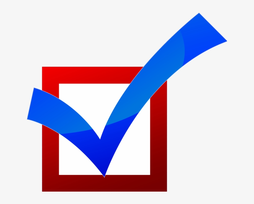Red White And Blue Check Mark Transparent PNG - 646x578 - Free Download ...