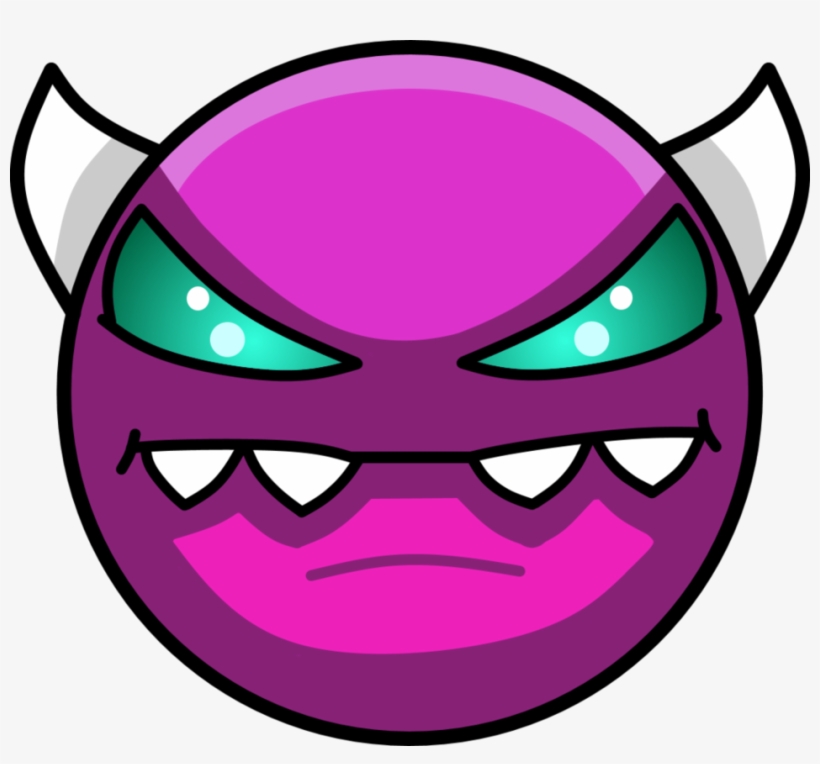Download Geometry Dash Demon Face - HD Transparent PNG - NicePNG.com