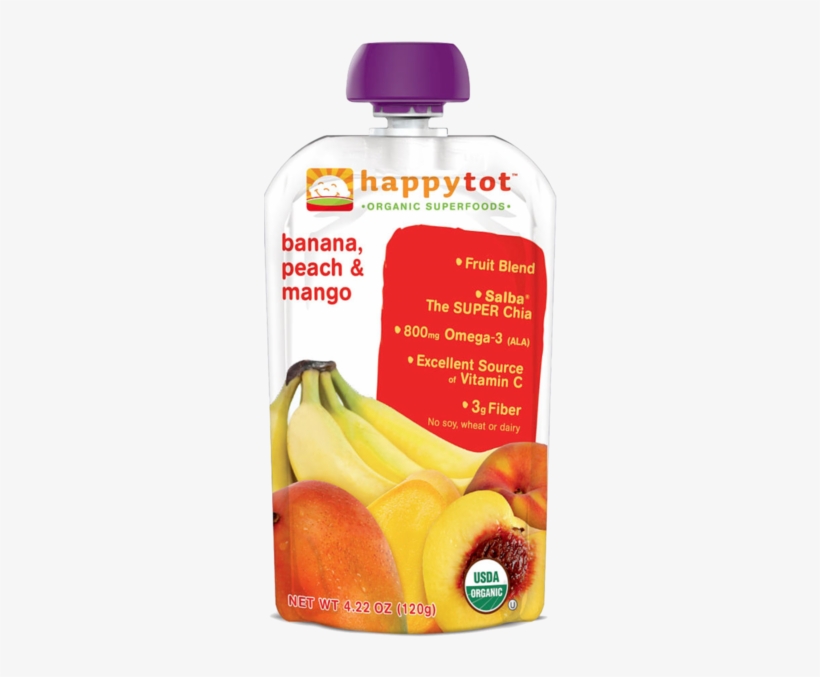 Happy Tot Organic Superfoods Bananas, Peaches & Mangos - Happy Family ...