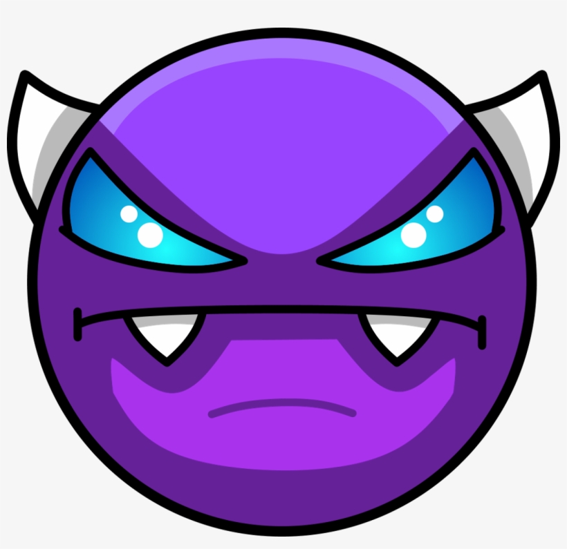 Download Geometry Dash Easy Demon Face - HD Transparent PNG - NicePNG.com