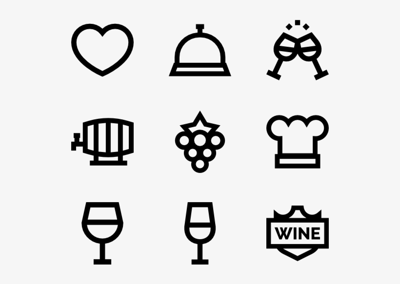 Winery Set 29 Icons View All 6 Icon Packs Of Wine Glass - Wine Icons ...