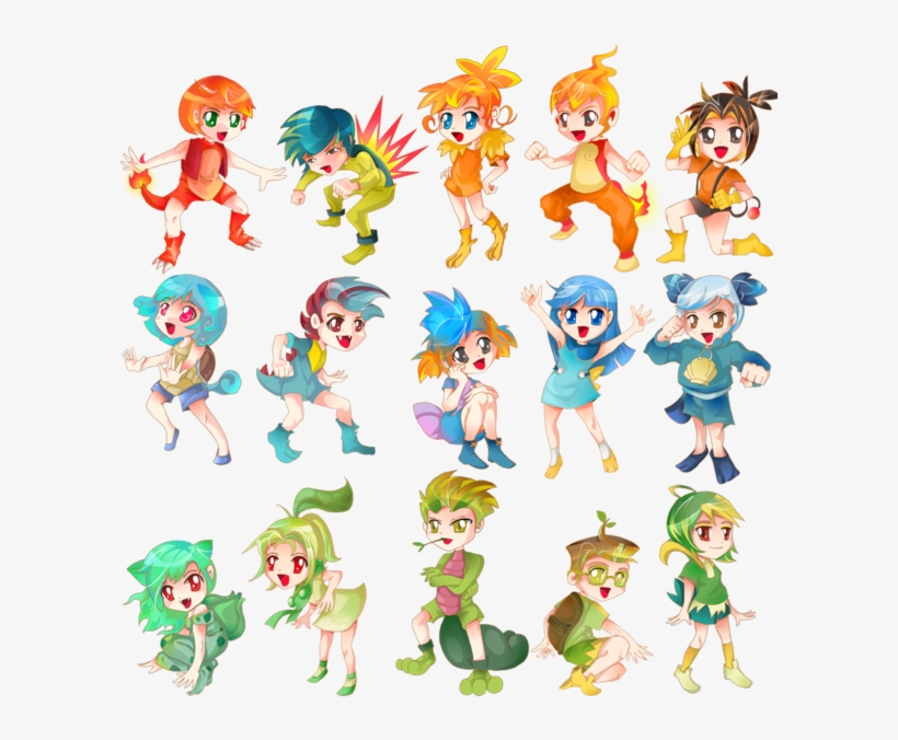Download Human Version Gijinka Pokemon, Charmander, Cyndaquil, - All ...