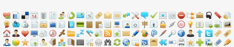 Icon Set Transparent PNG - 1000x220 - Free Download on NicePNG