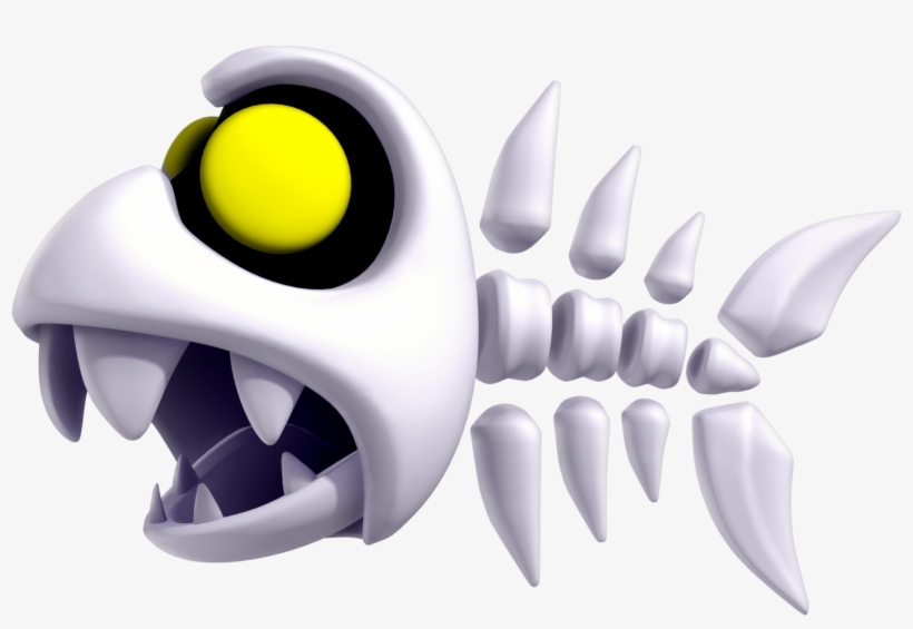 Fish Bone - Mario Fish Bone Transparent PNG - 1628x1044 - Free Download ...