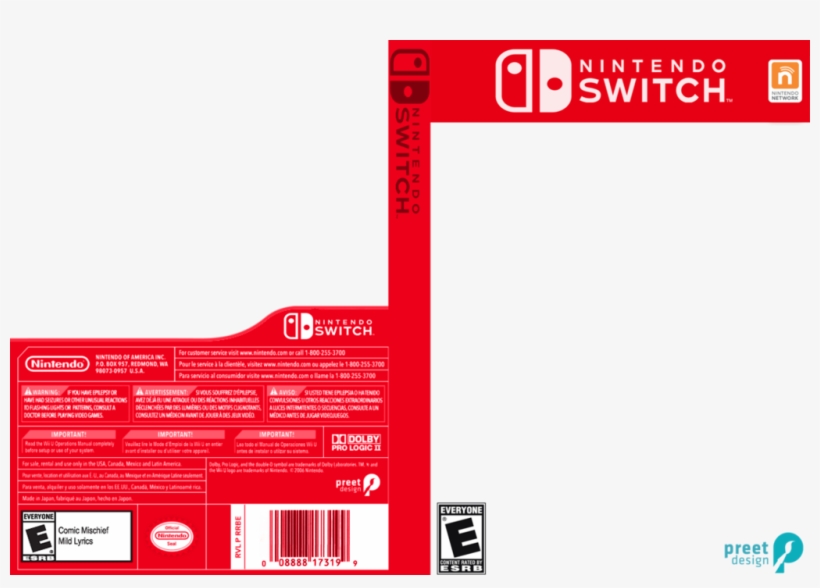 Switch Box Art Template