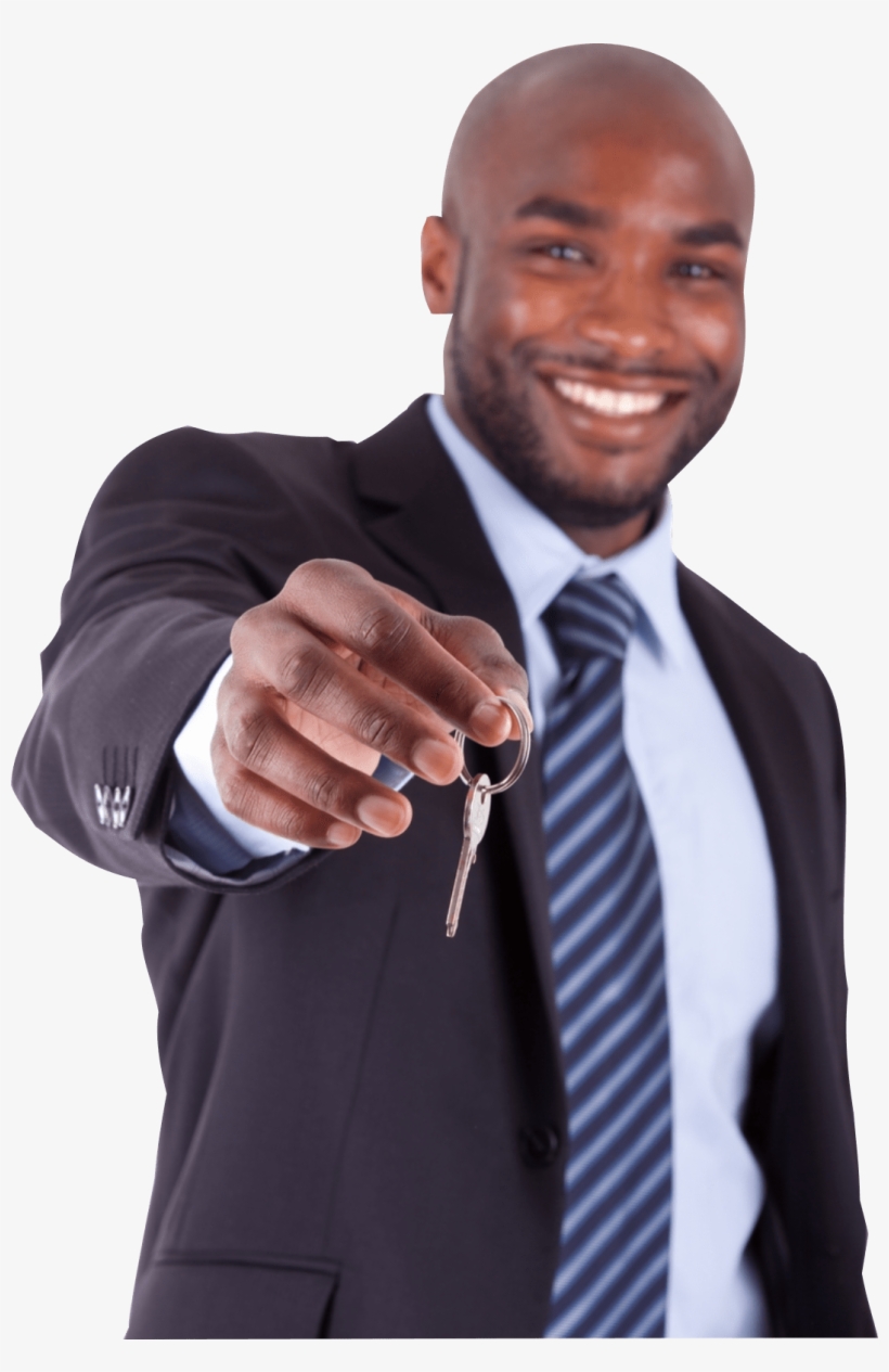 Black Businessman Png - Man Holding Keys Png Transparent PNG ...