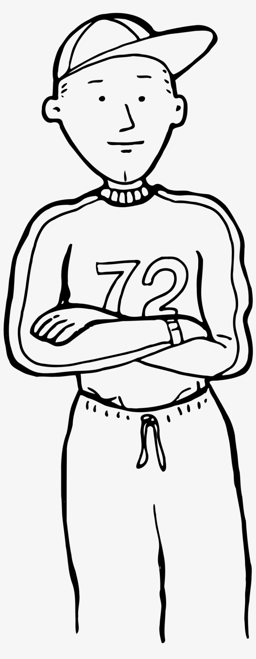 Drawing Boys Outline - Baseball Player Transparent PNG - 1131x2400 ...