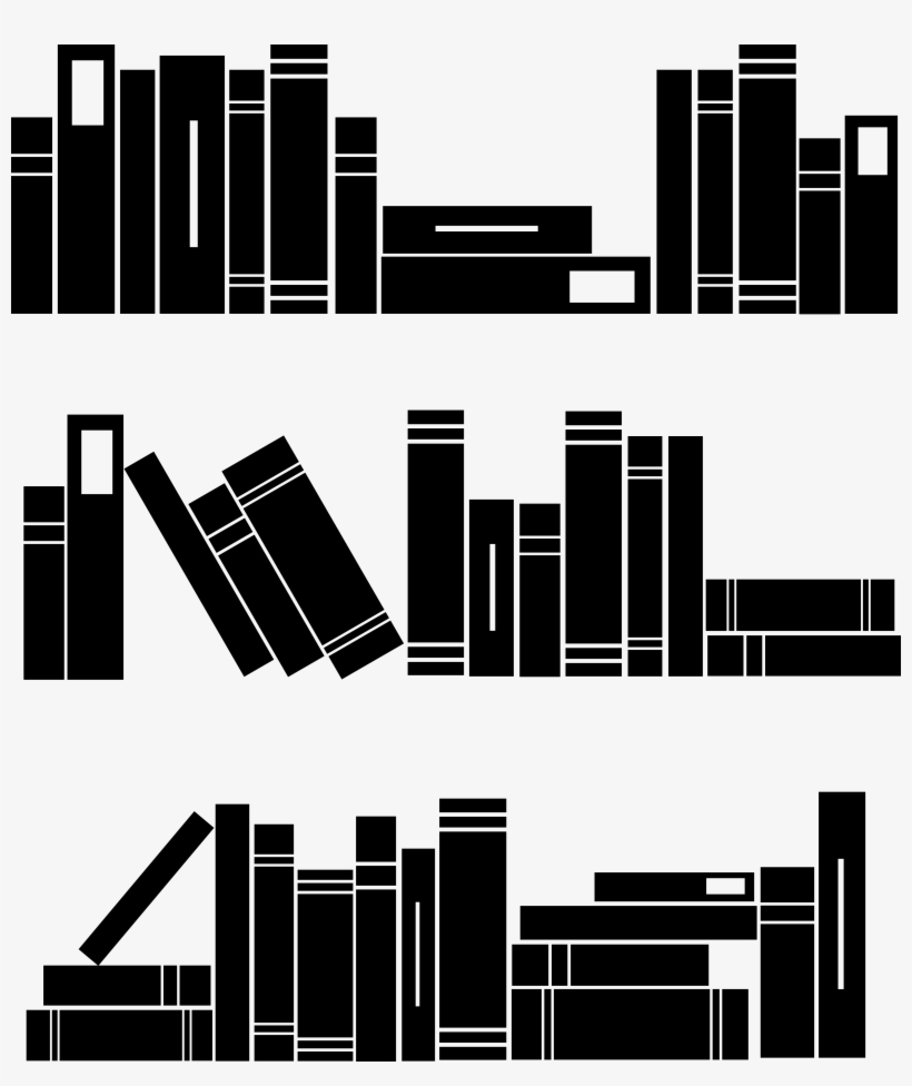 Book Decals For Stair Risers - Books Silhouette Png Transparent PNG ...