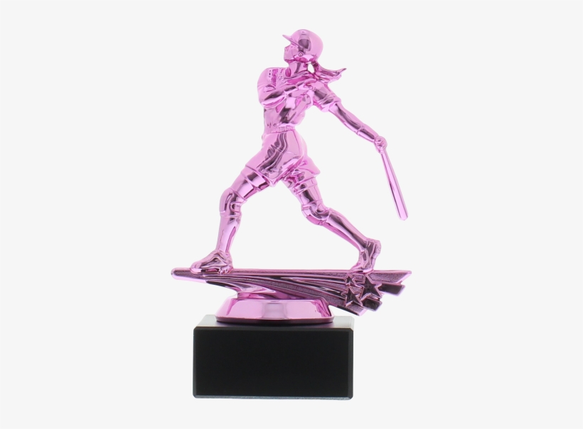 Softball Player Female Pink 15,5cm - Trophy Transparent PNG - 900x600 ...