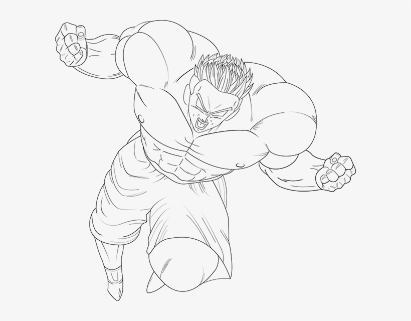 Brock Lesnar Dbz Version - Line Art Transparent PNG - 600x560 - Free ...