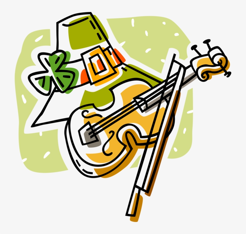 Vector Illustration Of Irish Mythology Leprechaun Hat - Irish Music ...