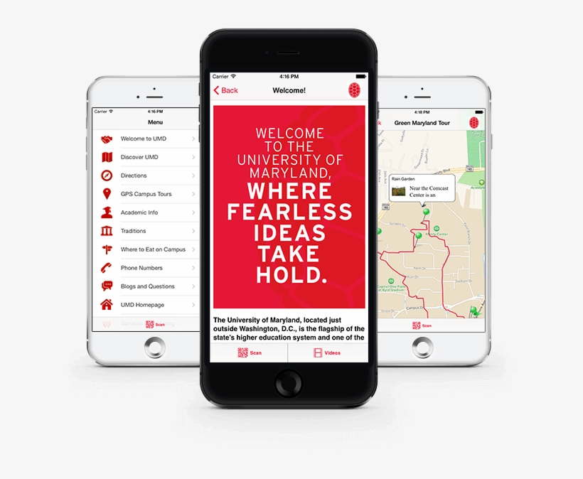 Umd Visitor Guide App - Mobile App Transparent PNG - 637x594 - Free ...