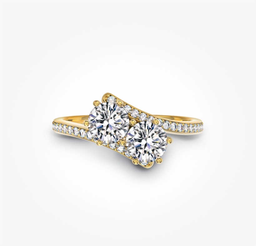 Ever Us™ Two Stone Diamond Ring - Forevermark Ever Us Yellow Gold Two Stone Diamond Ring ...
