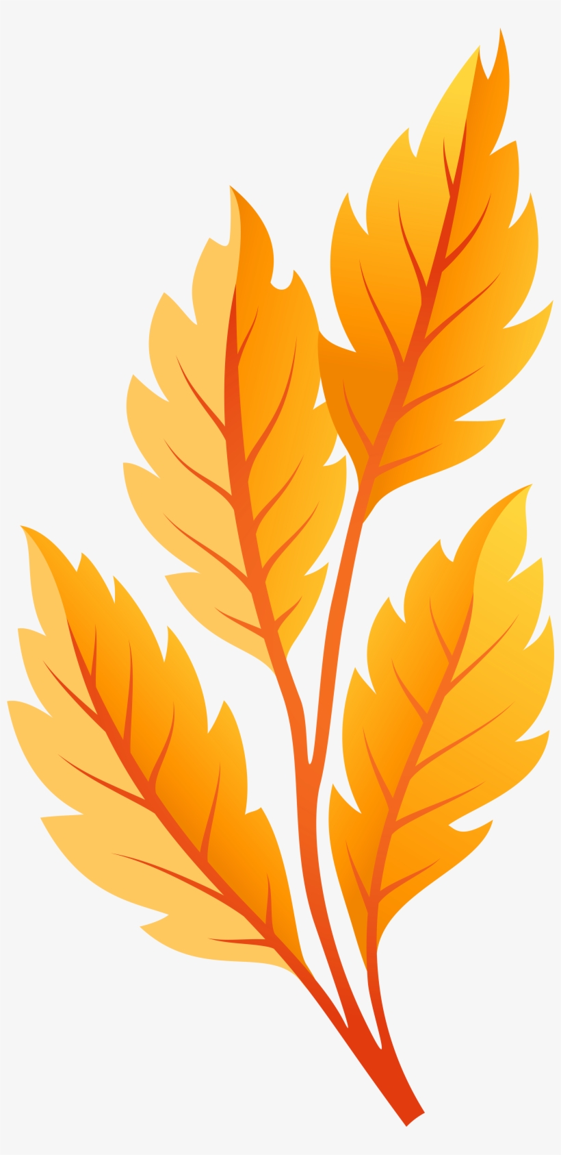 Download Orange Autumn Leaves Png Clip Art - Clip Art - HD Transparent ...