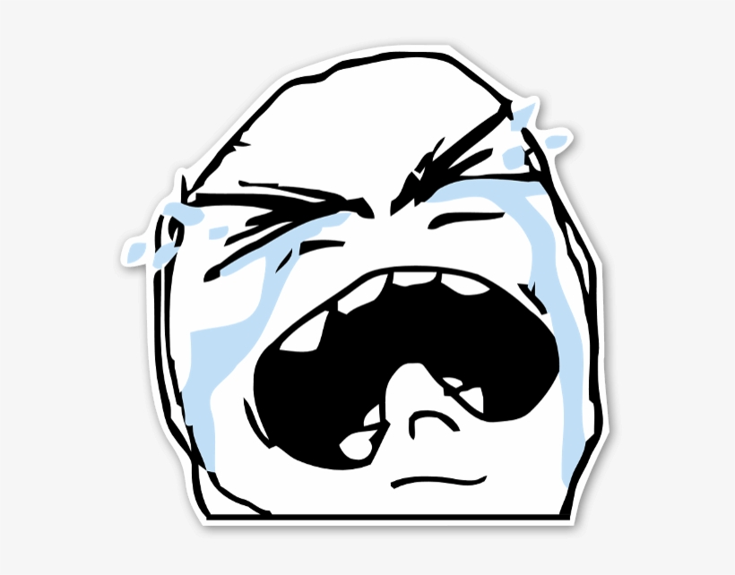 Download Memes Crying Sticker - Crying Troll Face Png - HD Transparent ...