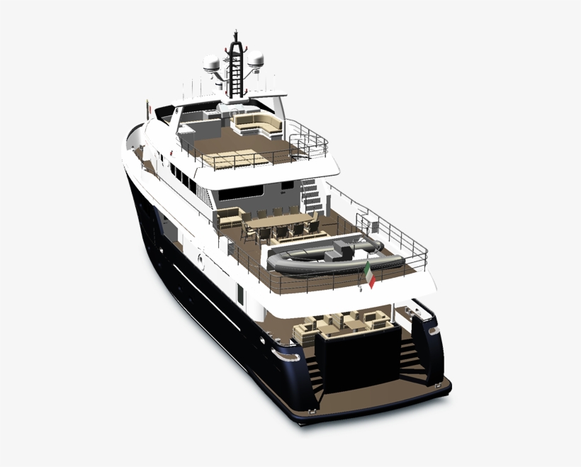 The Darwin Class 95 Superyacht - Boat Back View Png Transparent PNG ...