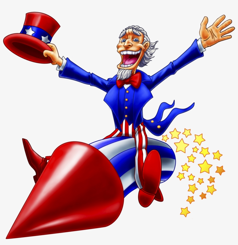 Uncle Sam Firework Ride Independence America Usa T - Decal Transparent ...