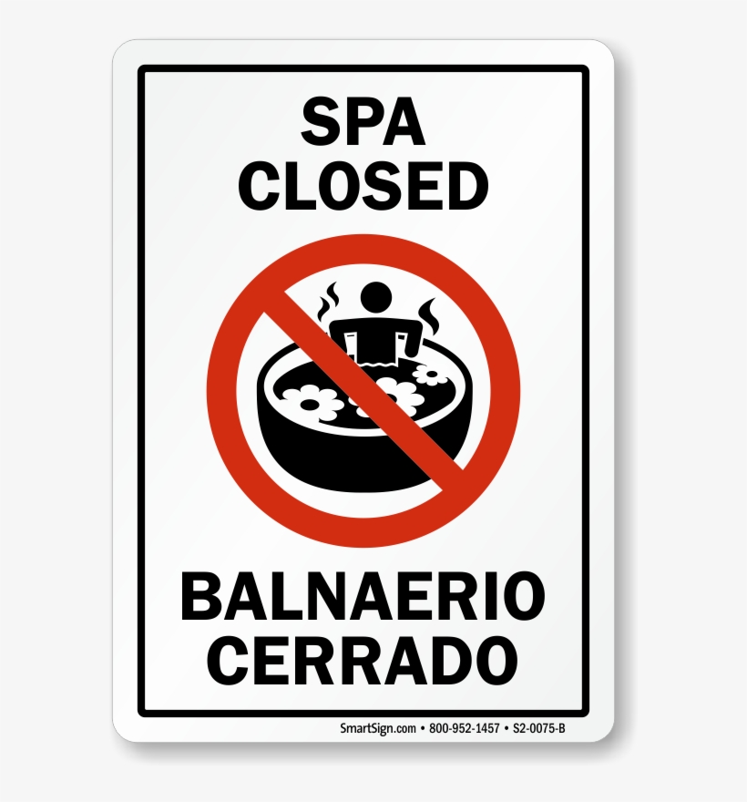Bilingual Spa Closed Sign With Graphic - Smartsign By Lyle S2-0075-b-al ...