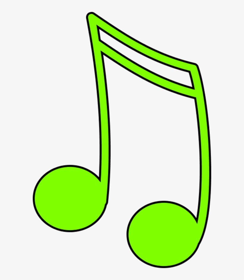 Colouful Clipart Transparent - Musical Notes Colour Green Transparent ...